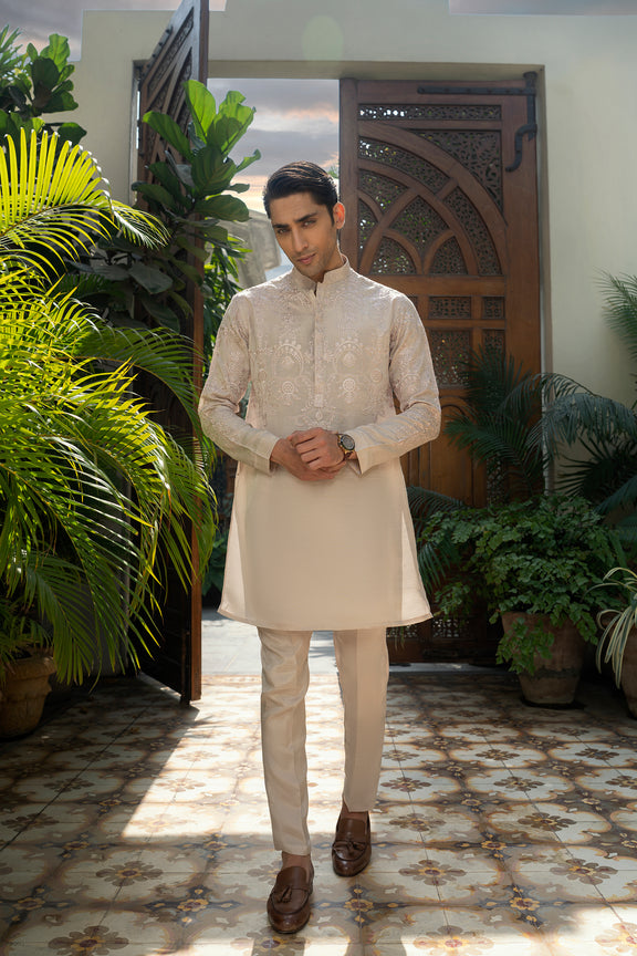 Premium Lilac Korean Raw Silk Kurta Pajama – Amir Khan Couture